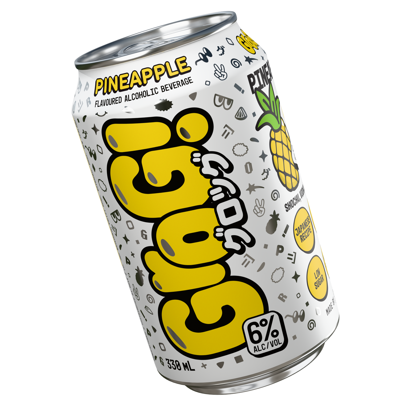 Grog Hard Japanese Soda | Pineapple